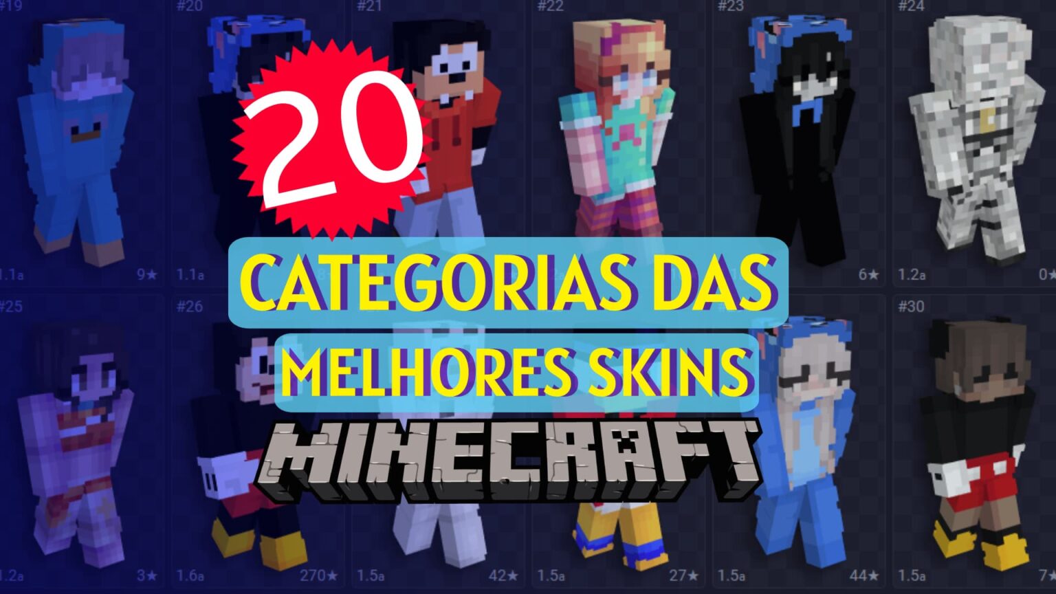 Skins para Minecraft: 20 Categorias Incríveis! - Clube do Vídeo Game