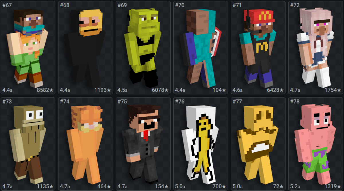 Skin de Minecraft meme: Engraçadas. populares e mais! - Clube do Vídeo Game